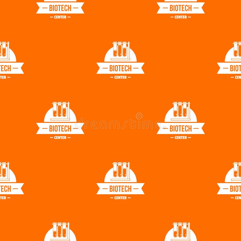 Biotech Center Pattern Vector Orange Stock Vector - Illustration of ...