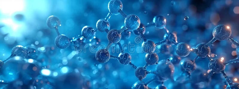 Biotech Exploration Blue Molecule Structure in Captivating 3D ...