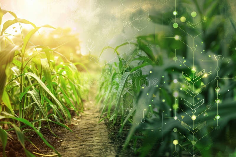 Biotech GMO Concept Showcasing Genetic Modifications in Plants Stock ...