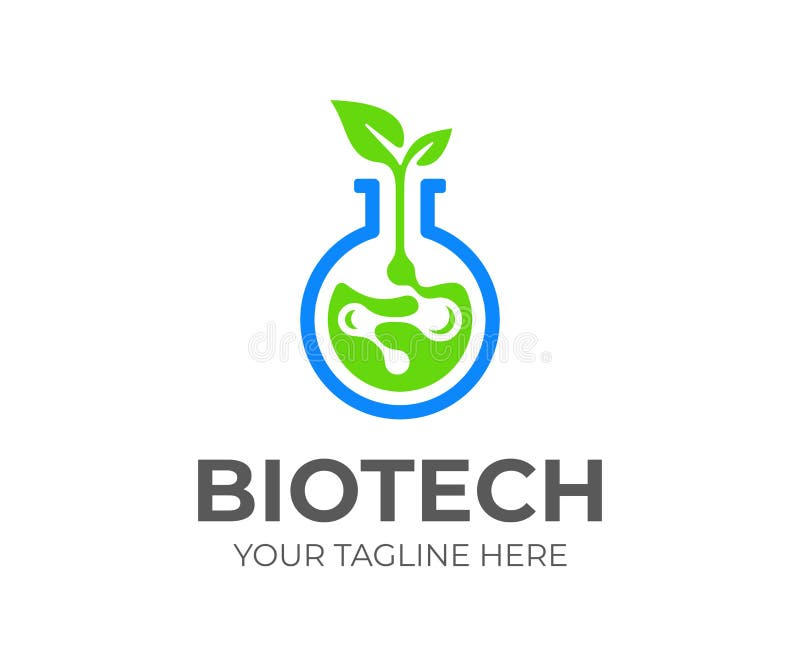 Biotech Logo Design. Biochemistry Connections Vector Design Stock ...