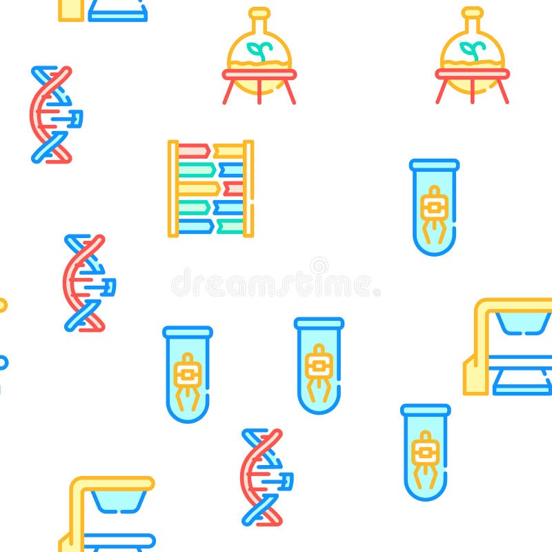 Biotech Technology Collection Icons Set Vector Illustrations Stock ...