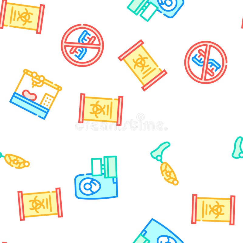Biotech Technology Collection Icons Set Vector Illustrations Stock ...