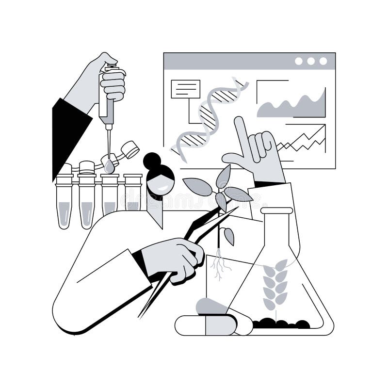 Biotechnology Abstract Concept Vector Illustration. Stock Vector ...