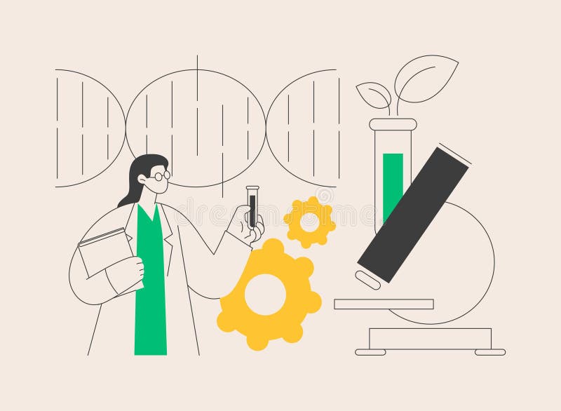 Biotechnology Abstract Concept Vector Illustration. Stock Vector ...