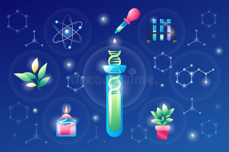 Biotechnology Background in Gradient Style Stock Illustration ...