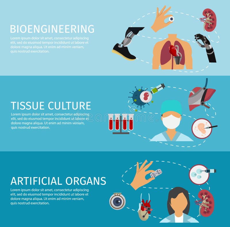 Biotechnology Banner 10 Icons Concept Stock Vector - Illustration of ...