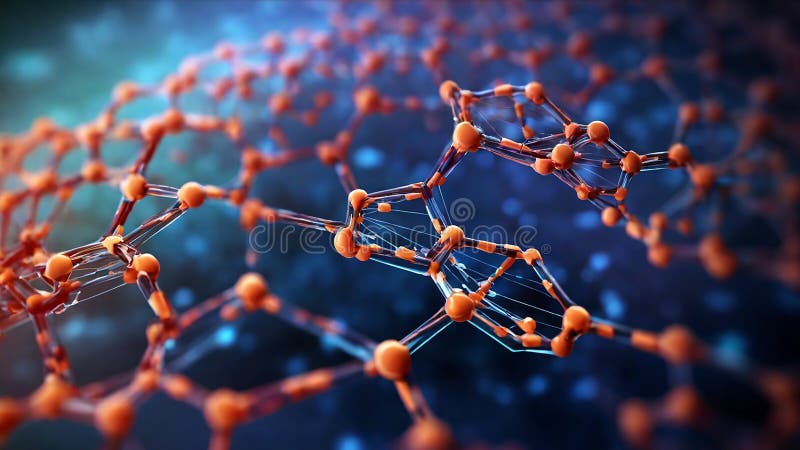 Biotechnology and Chemical Science Concept with Hexagon DNA Network on Clean Background. Stock ...