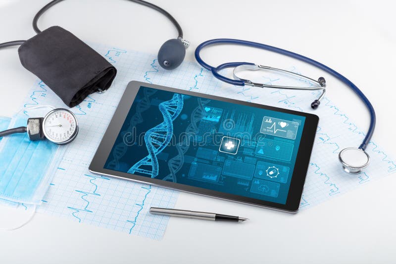 Biotechnology Concept with Medical Technology Devices Stock Photo ...