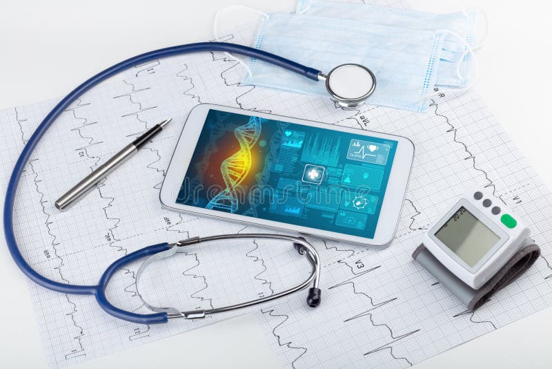 Biotechnology Concept with Medical Technology Devices Stock Photo ...