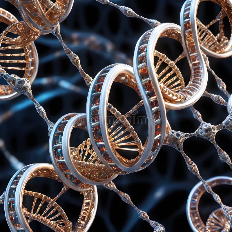 A Biotechnology Concept Model of a DNA Strand. Stock Illustration ...