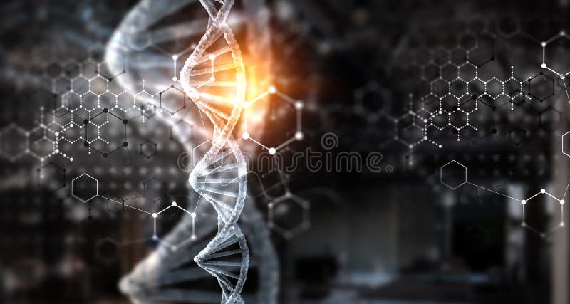 Biotechnology Digital Background . Mixed Media Stock Illustration ...