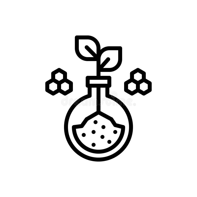 Black Line Icon for Biotechnology, Bioscience and Biology Stock ...