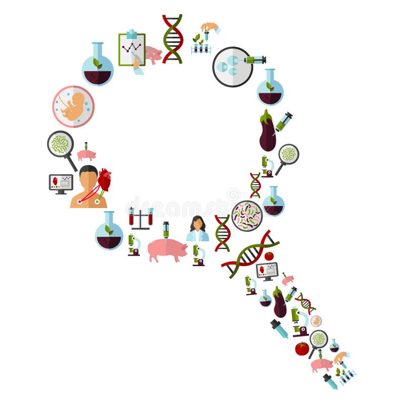 Biotechnology Icon Set stock vector. Illustration of biotechnology ...