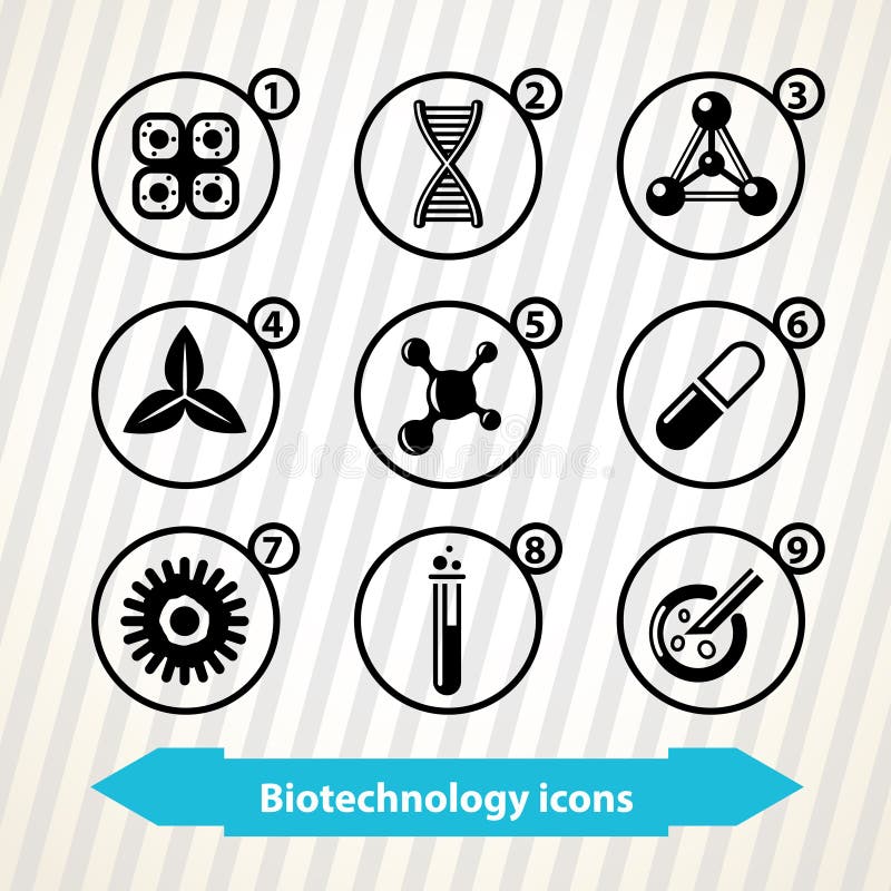 Biotechnology icons stock vector. Illustration of glass - 38323882