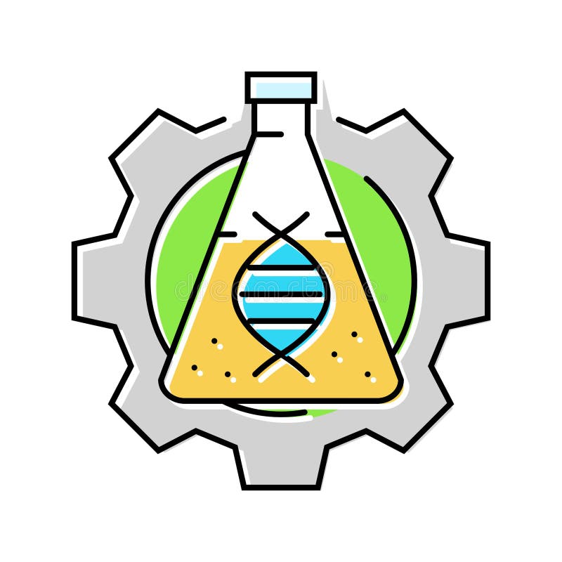 Biotechnology Lab Cryptogenetics Color Icon Vector Illustration Stock ...