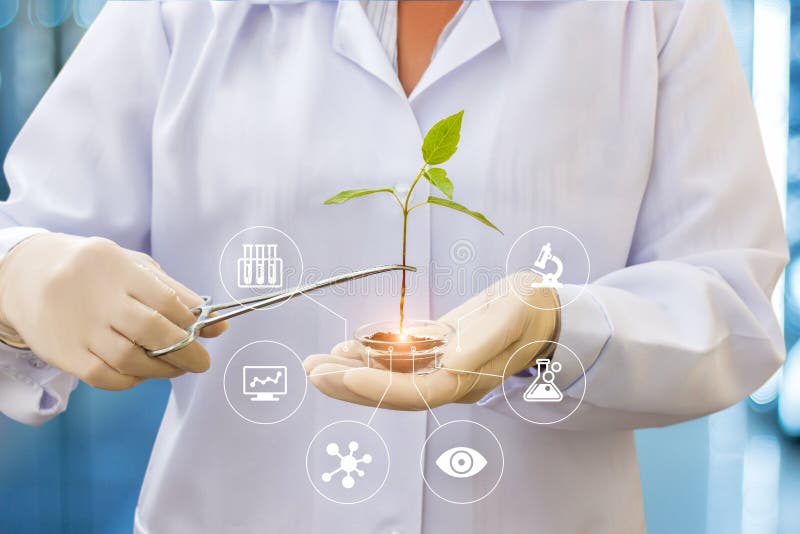 Biotechnology Researcher Concept or Biotech Science. Stock Image ...