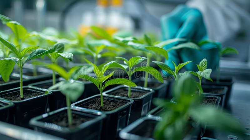 Biotechnology, Science of Genetic Engineering. Scientist Experiments ...