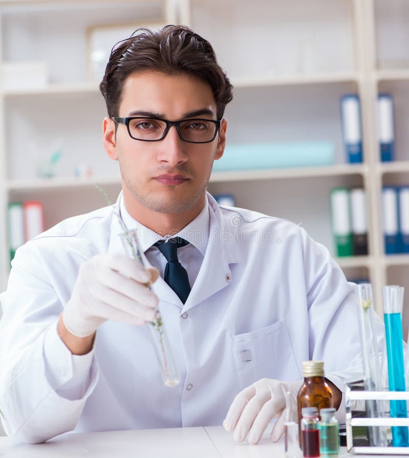 Biotechnology Scientist Chemist Working in Lab Stock Photo - Image of ...