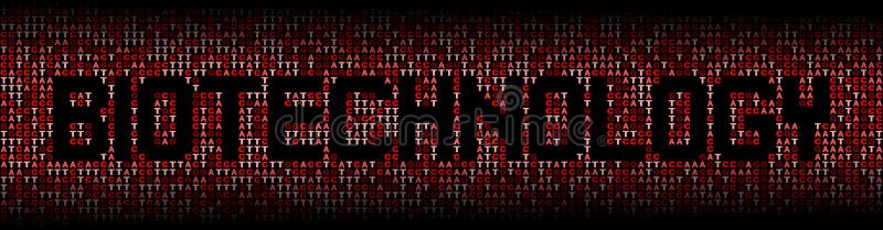 Biotech Text on DNA Genetic Code Background Illustration Stock ...