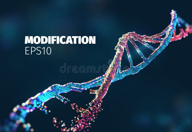 Biotechnology Vector Background. Genetic Engineering. Dna Modified ...