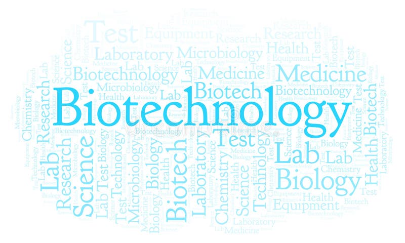 Biotechnology word cloud. stock illustration. Illustration of science ...