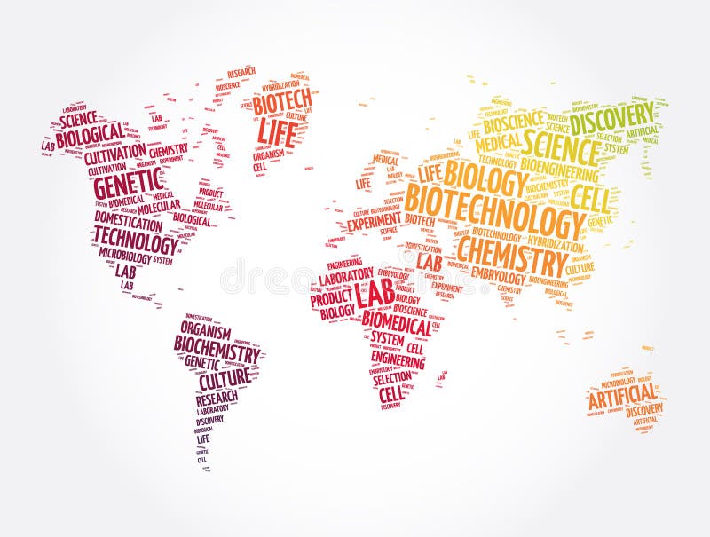 Biotechnology word cloud stock vector. Illustration of chemistry ...