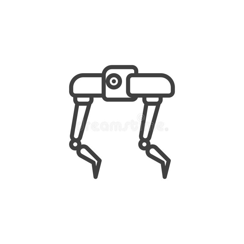 Bipedal Robot line icon stock illustration. Illustration of graphics ...