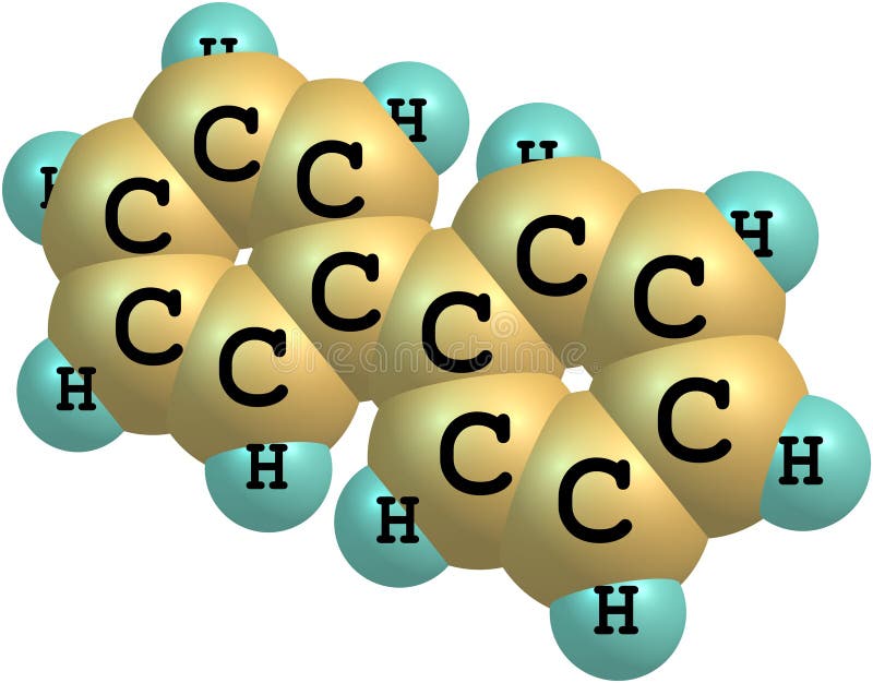 Biphenyl Molecular Structure on White Background Stock Illustration ...