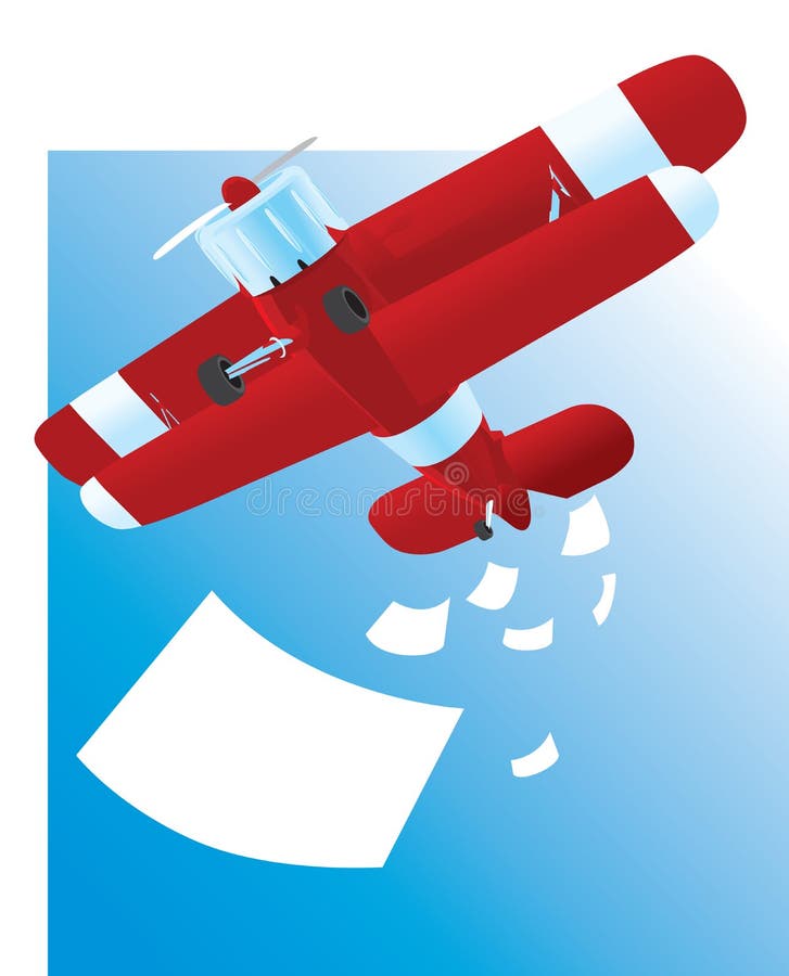 Biplane stock vector. Illustration of ribbon, airplane - 89067819