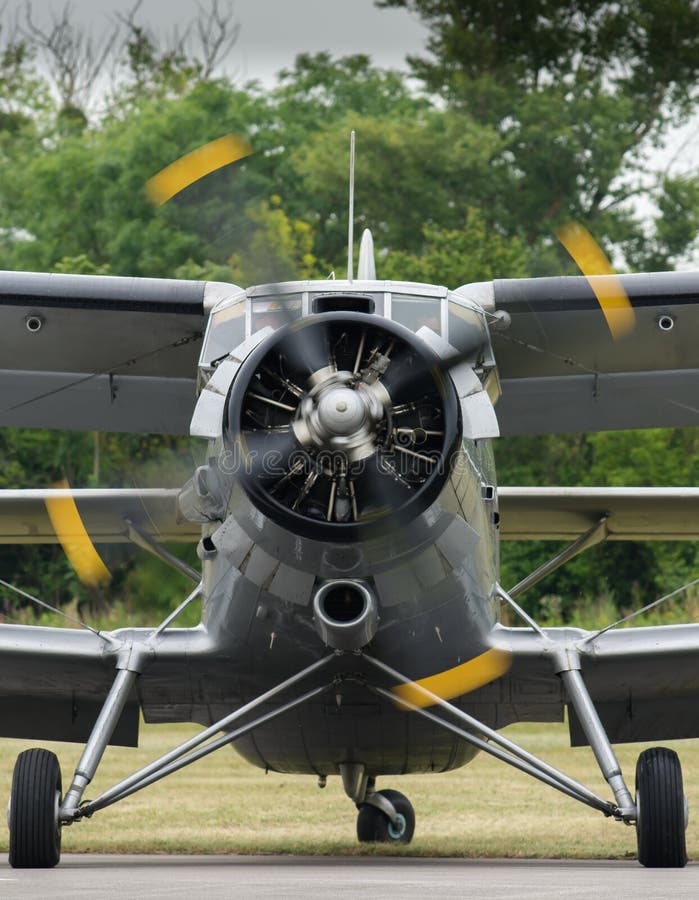 Biplane on Airfield stock image. Image of biplane, flight - 56860303