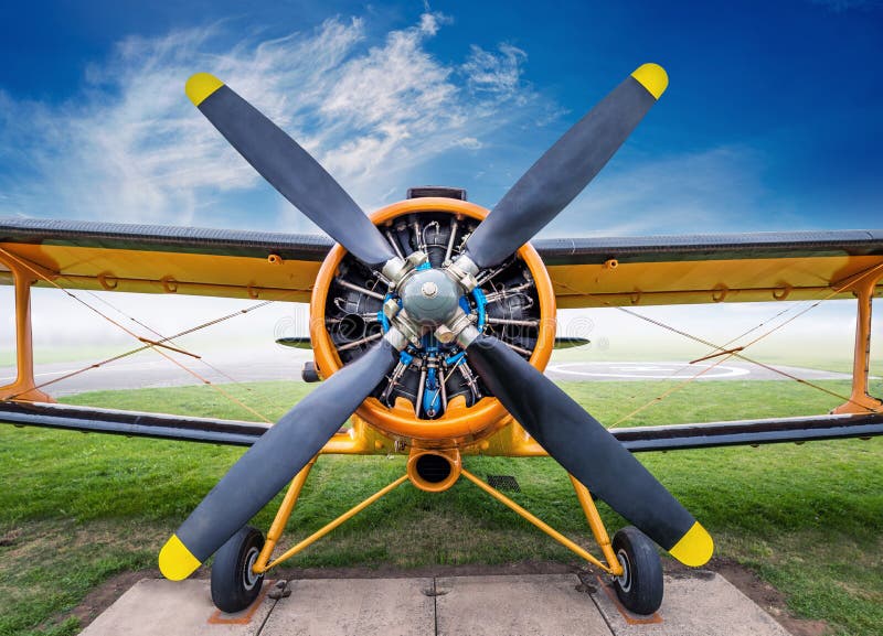 Biplane stock photo. Image of biplane, technology, detail - 100473536