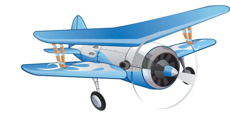 Biplane cartoon stock illustration. Illustration of aircraft - 388463