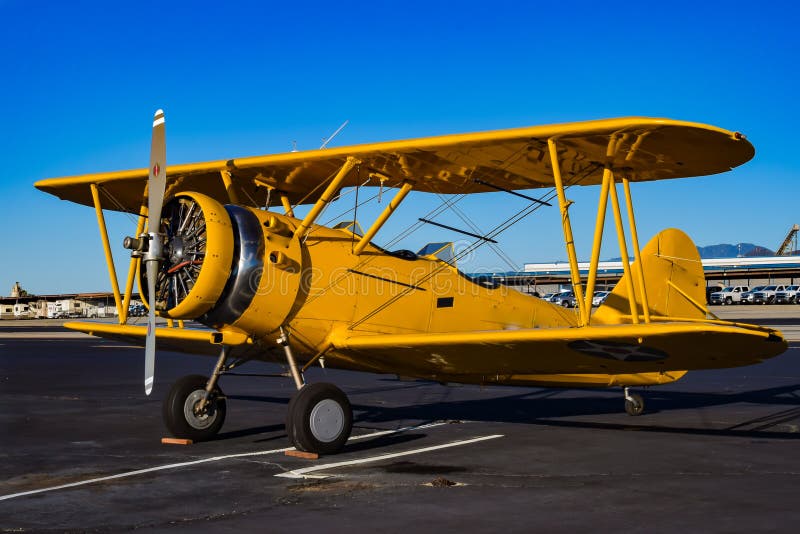 Biplane stock image. Image of ramp, airshows, aerobatic - 90299843