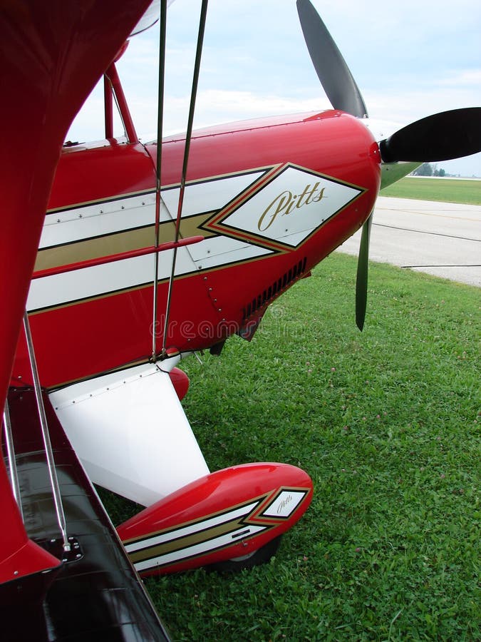 Biplano Experimental Hermoso De Pitts S-2 Del Airshow Foto de archivo ...