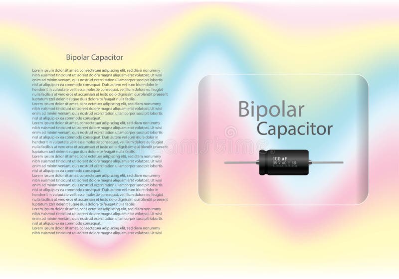 Bipolar Capacitor Diagram and Text Information Pattern. Stock Vector ... Bipolar Capacitor Diagram and Text Information Pattern. Stock Vector ...