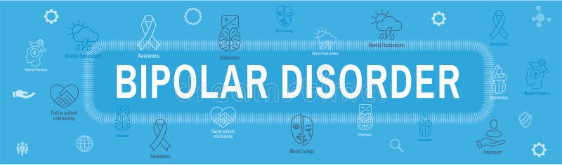 Bipolar Disorder or Depression BP Icon Set & Web Header Banner Stock ...