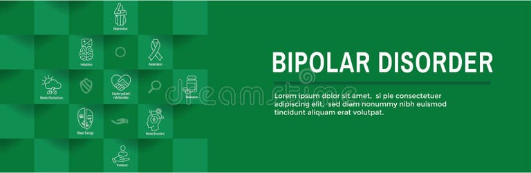 Bipolar Disorder or Depression BP Icon Set & Web Header Banner Stock ...