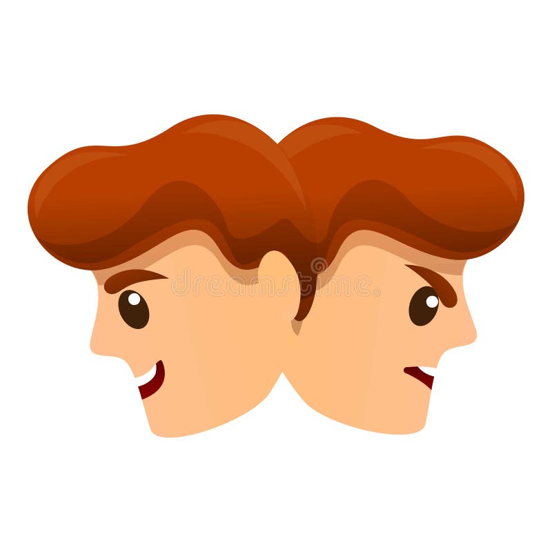 Bipolar Disorder Man Icon, Cartoon Style Stock Vector - Illustration of ...