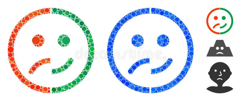 Bipolar Emotion Composition Icon of Round Dots Stock Vector ...