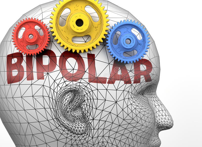 Bipolar and Human Mind - Pictured As Word Bipolar Inside a Head To ...