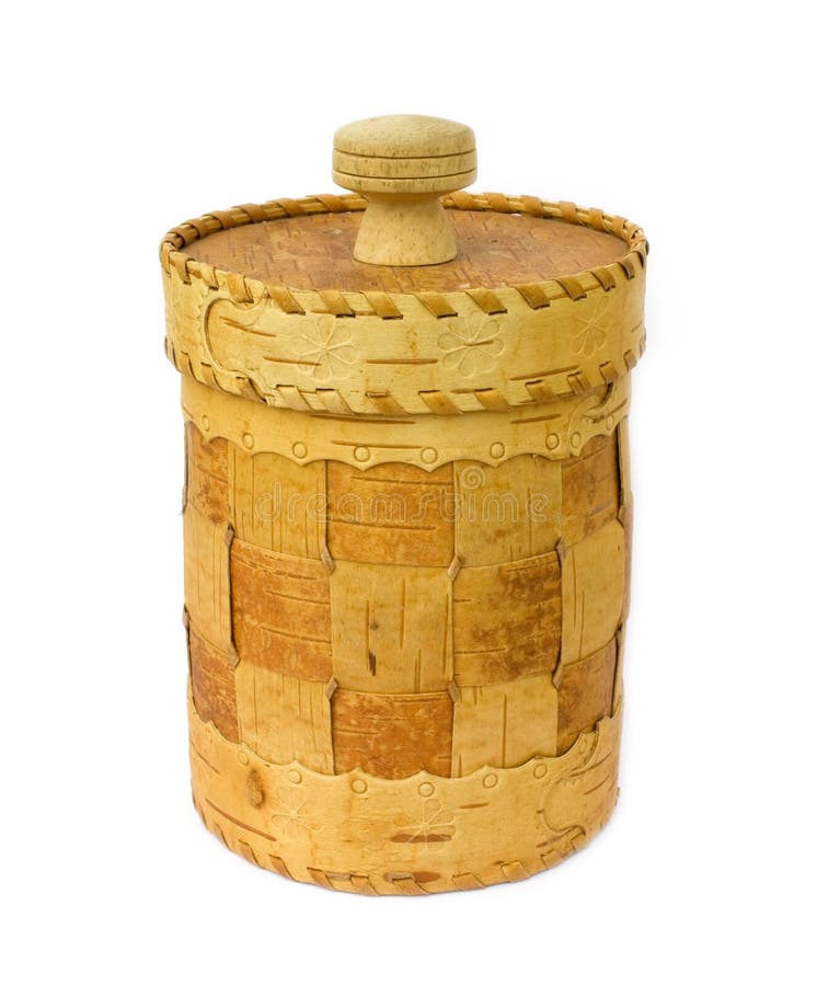 Birch bark box stock photo. Image of traditional, pattern - 9630226