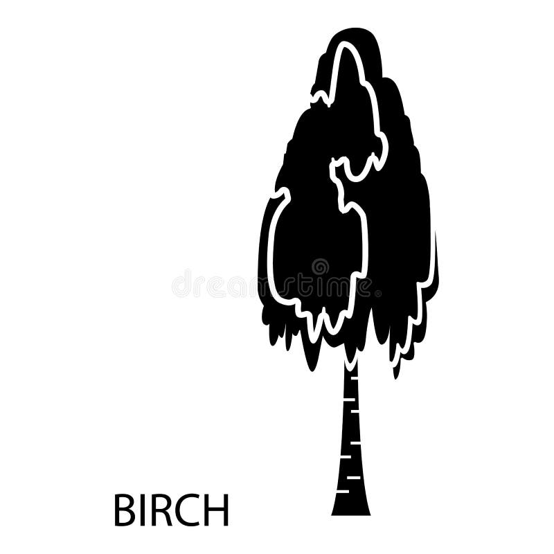 Birch icon, simple style stock vector. Illustration of spring - 115388302