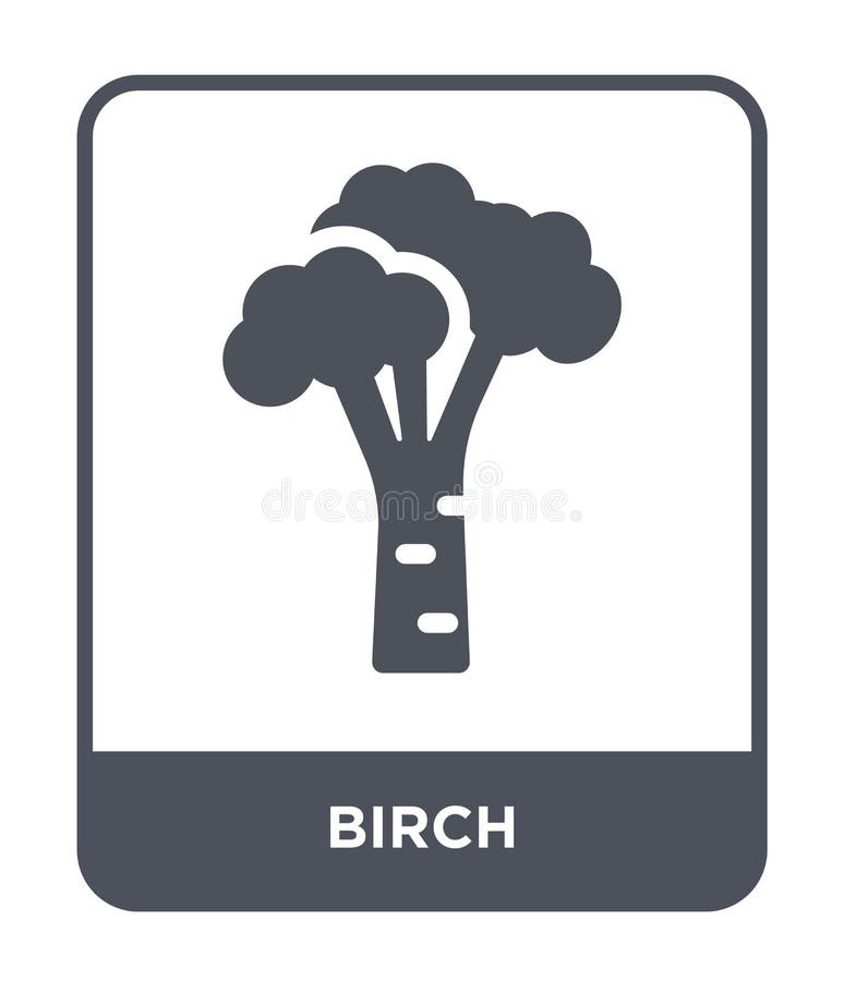 Birch Tree Icon in Trendy Design Style. Birch Tree Icon Isolated on ...