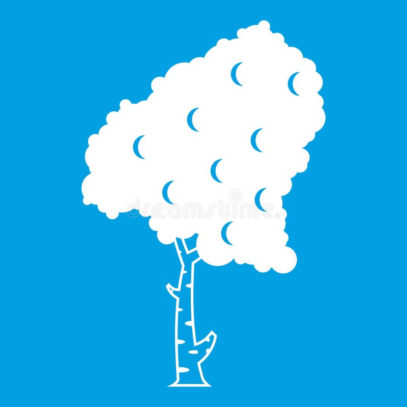 Birch icon white stock vector. Illustration of concept - 120187311