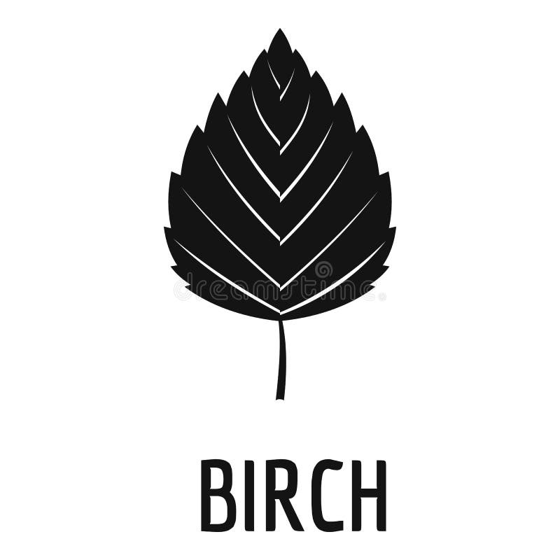 Birch Leaf Icon, Simple Black Style Stock Illustration - Illustration ... Birch Leaf Icon, Simple Black Style Stock Illustration - Illustration ...