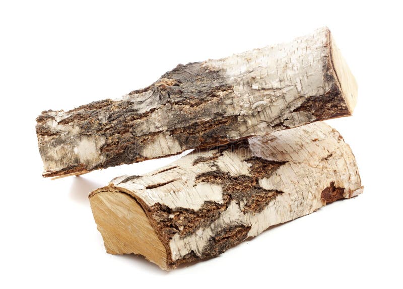 Birch log wood isolated stock photo. Image of birch, wood - 22770300