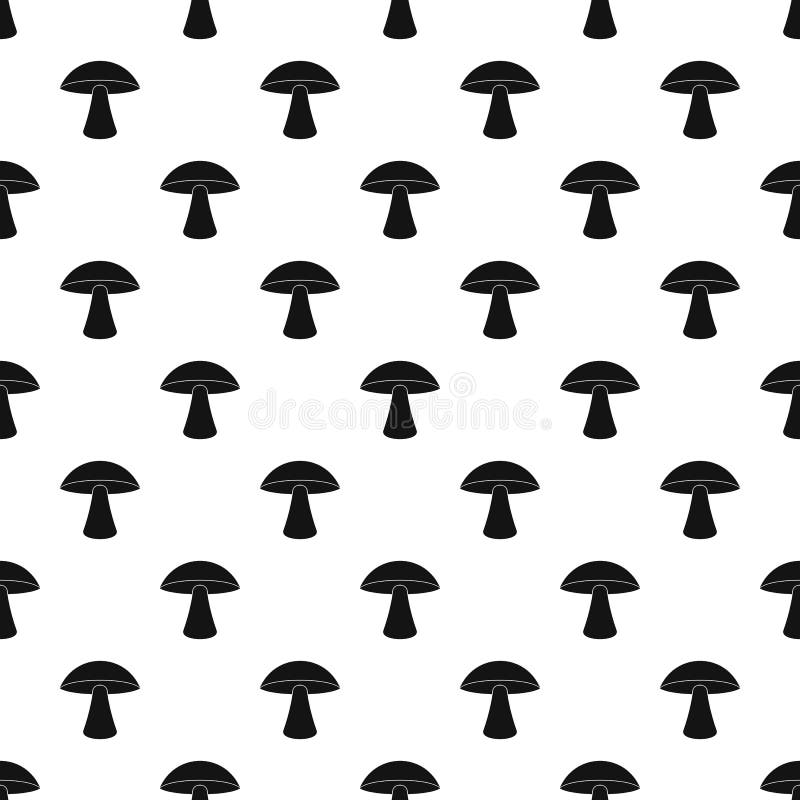 Birch Mushroom Pattern Vector Stock Vector - Illustration of black ...