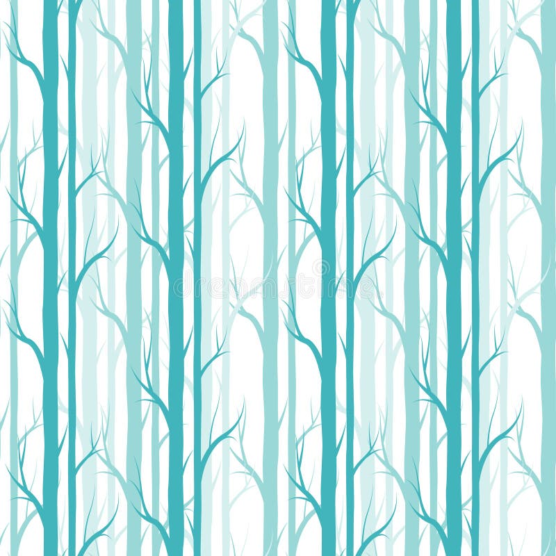 Birch Tree.seamless Pattern. Stock Illustration - Illustration of ...