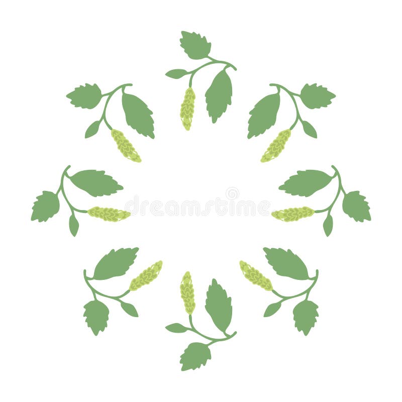 Birch vector wreath stock vector. Illustration of birch - 184755457