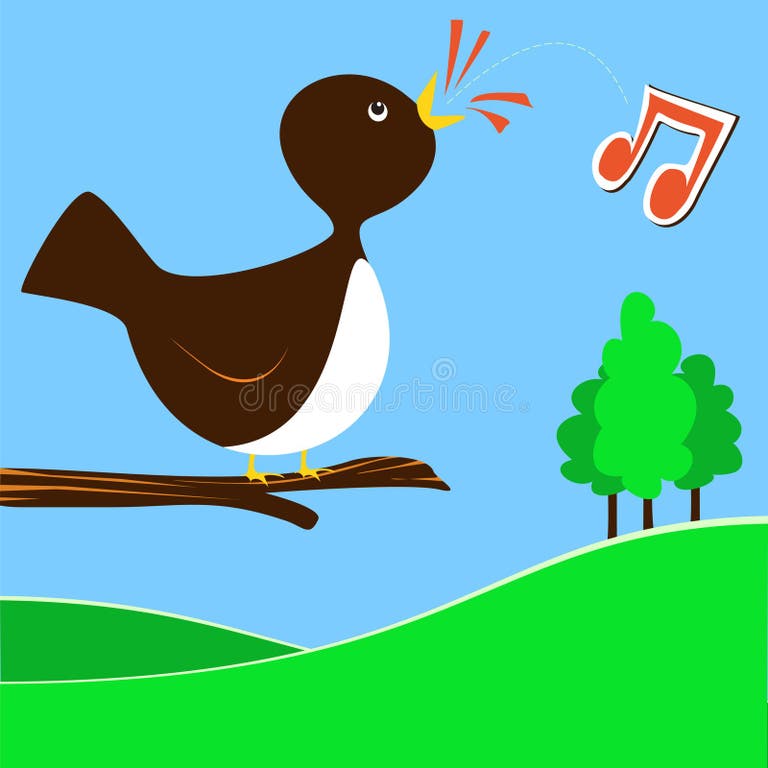 Bird Chirping Stock Illustrations – 646 Bird Chirping Stock ...